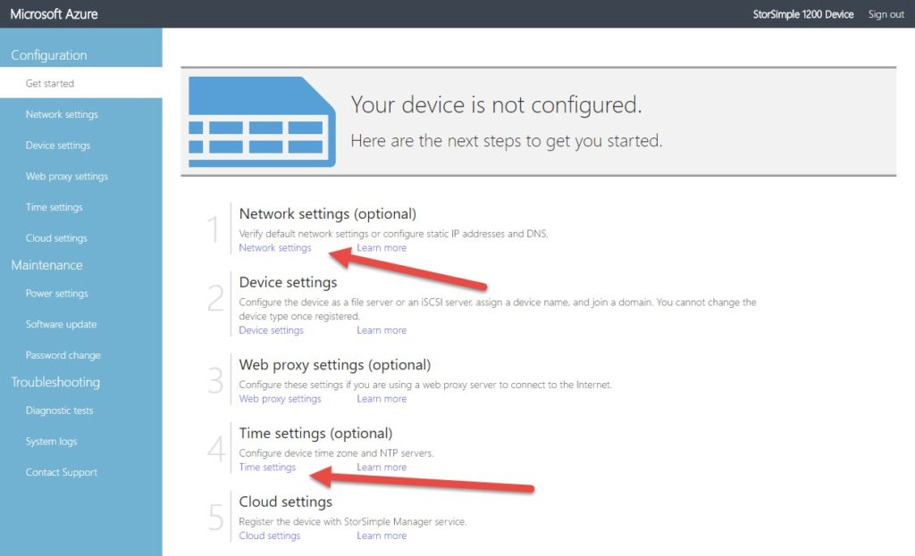 Configure Microsoft Azure StorSimple Virtual Array