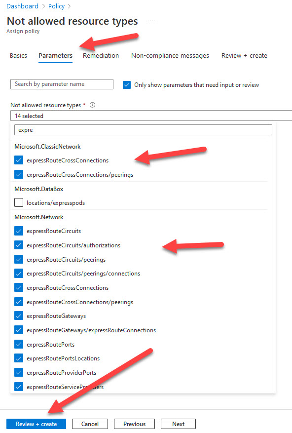 Azure Policy Assignment to block the creation of expensive VMs.